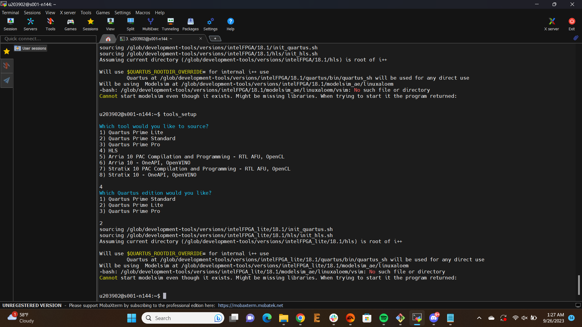 Problem running tools_setup - Intel Community