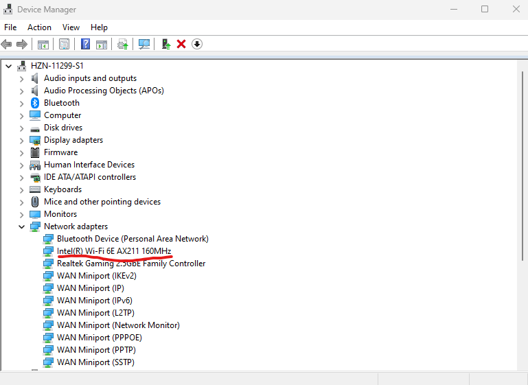 Intel(R) Wi-Fi 6E AX211 160MHz (Netwtw12) : Network adapter can't find ...