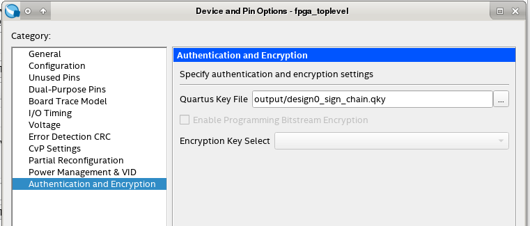 Bitstream Encryption Cannot Be Enabled Stratix10 Intel Community