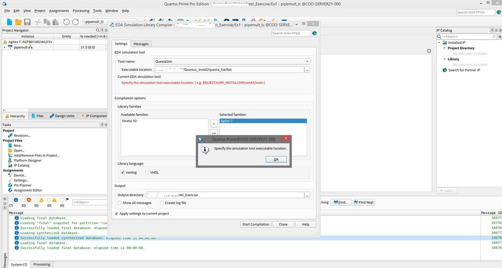 Solved: Error: Can't Launch Questa Intel Starter FPGA Edition from ...