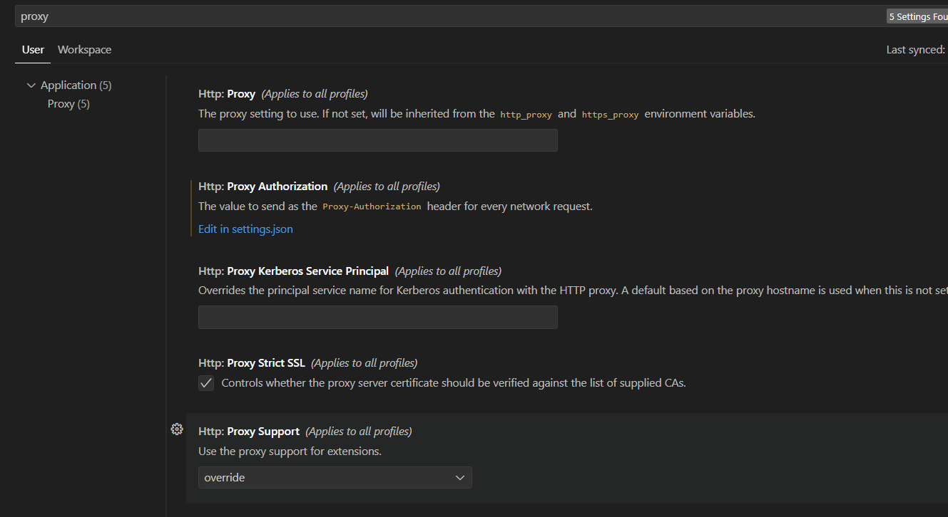 Cannot access the extensions market on vscode, question about the proxy setting of vscode ...