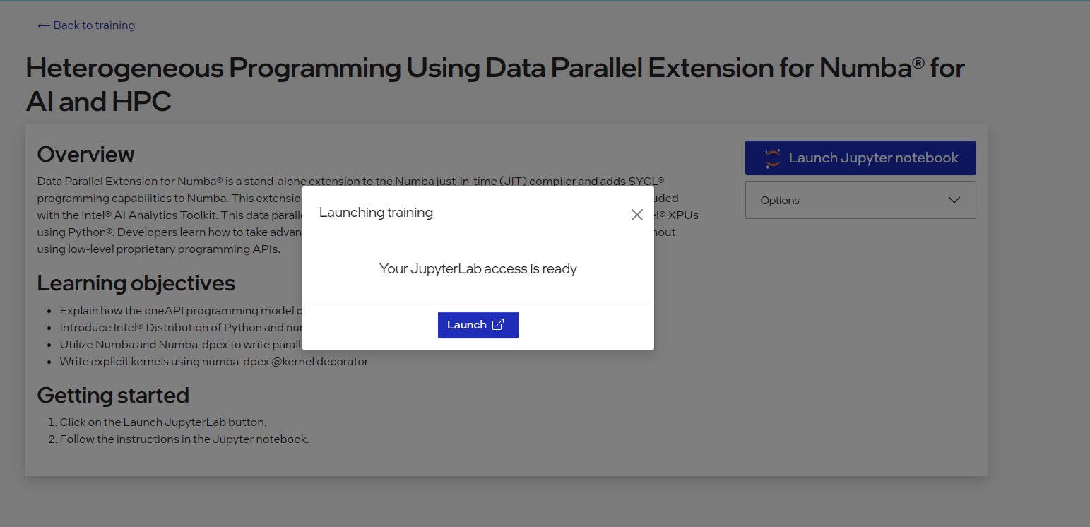 Could not launch training - Intel Community
