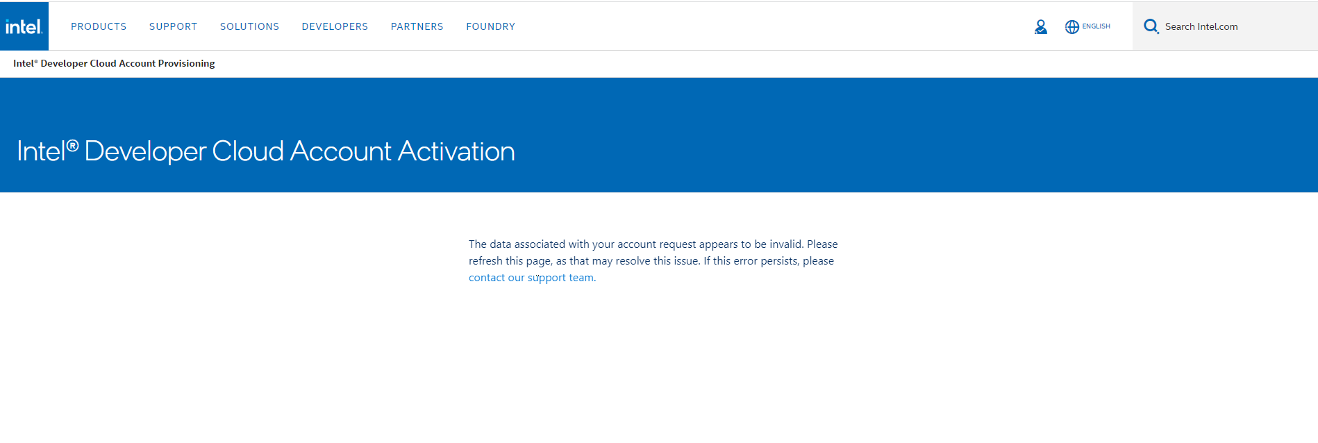Solved: I can't activate my account. - Intel Community