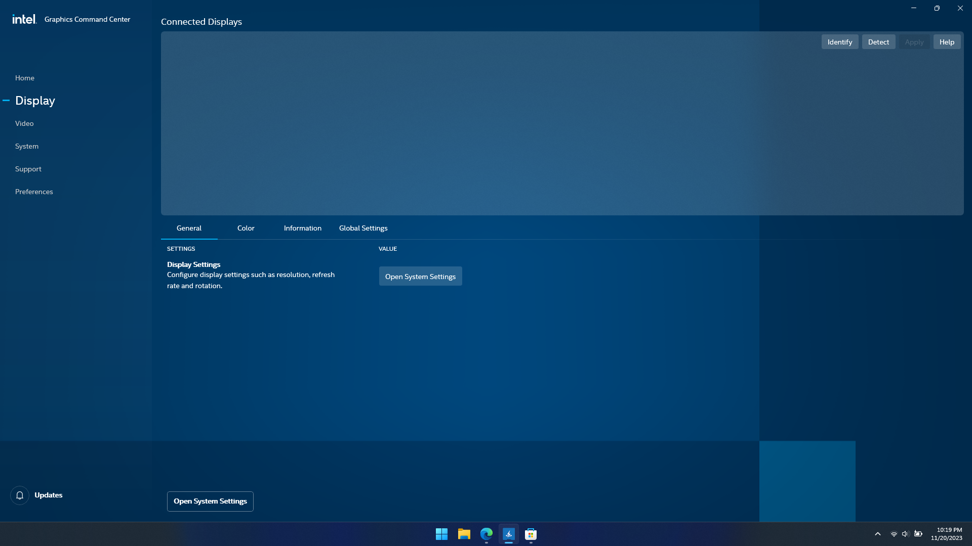 Solved: Intel Graphics Command Center can not detect internal display ...