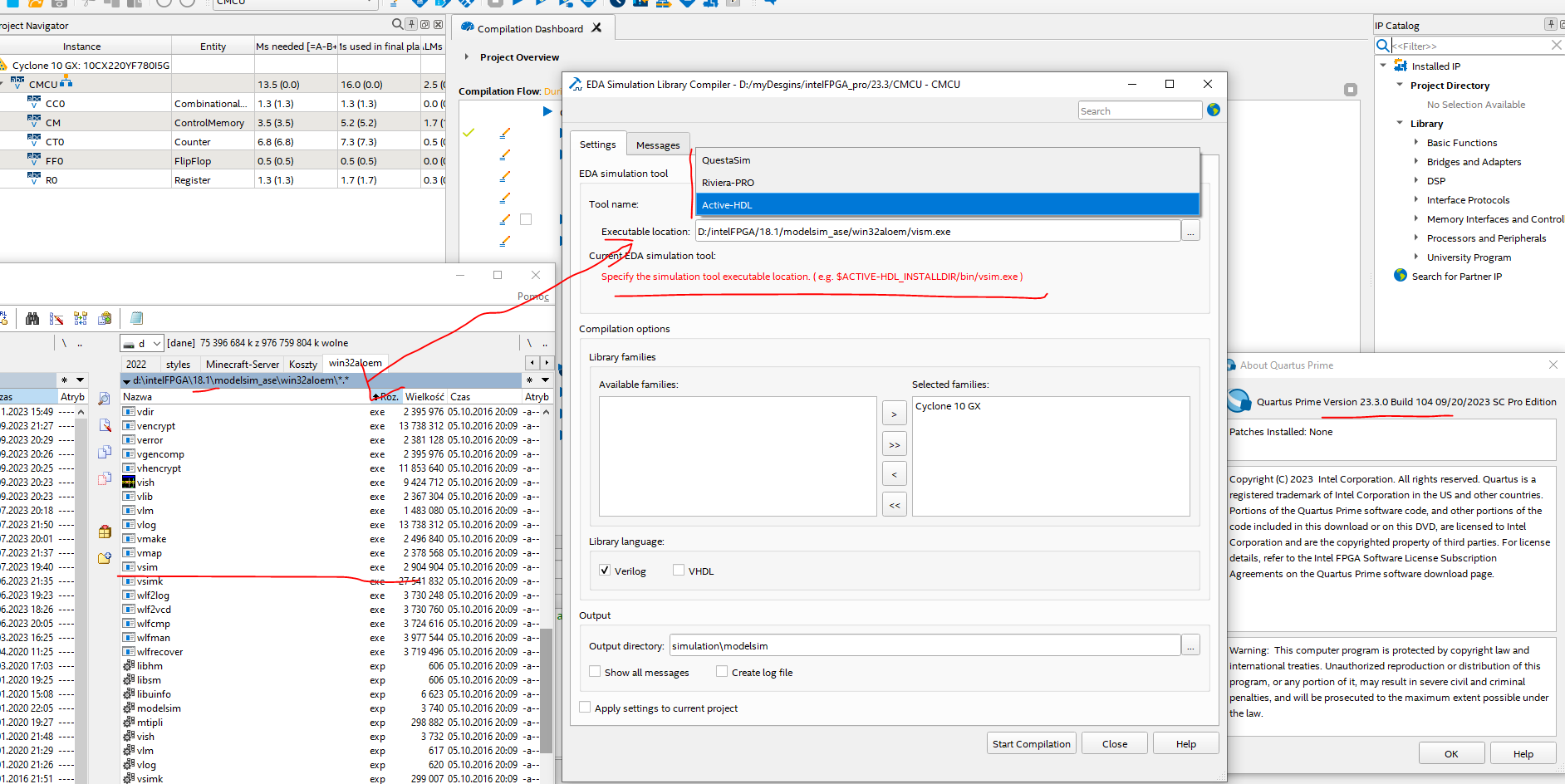 No simulation option inside EDA Tool settings in Quartus Prime Pro 23.1 using Ubuntu 20.04.6 LTS ...