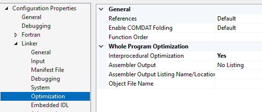 Linker error with Visual Studio on Windows 10 with IFX 2024.0 with /Qipo due to object file ...