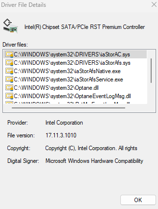 Intel Rapid Storage Technology driver does not install after restart ...
