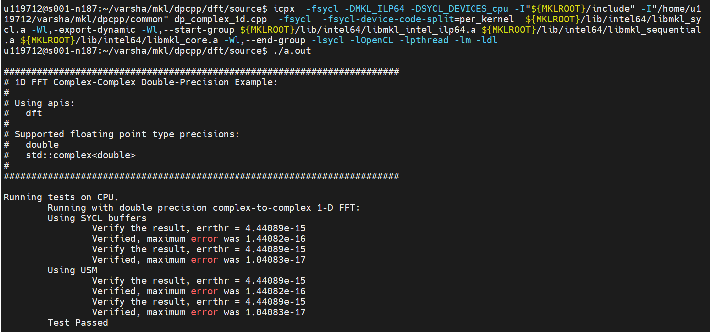 Solved: Re: MKL FFT - Intel Community