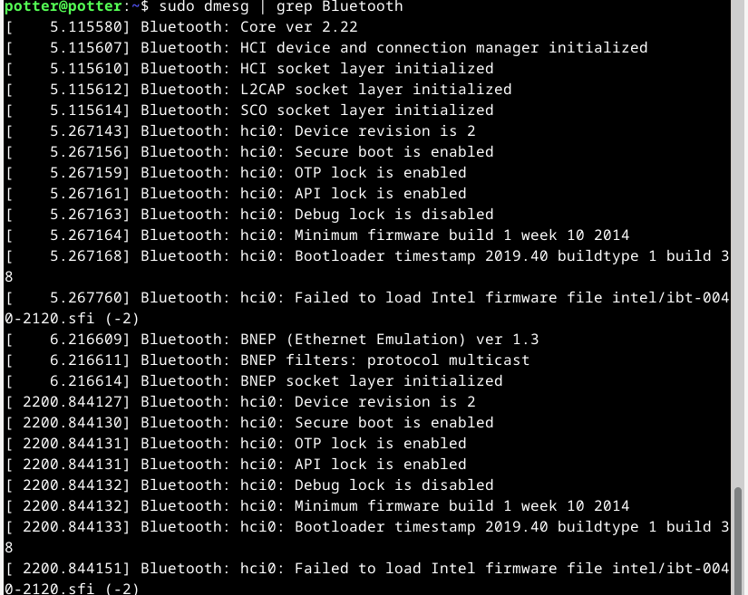 bluetooth error on Debian 11 - Intel Community
