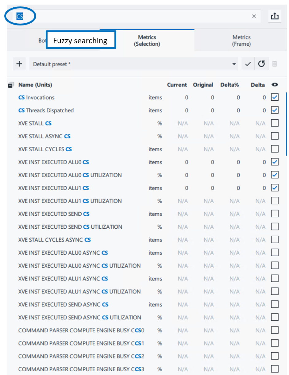 Intel® GPA 2023.4 All-New Metrics Tab - Intel Community