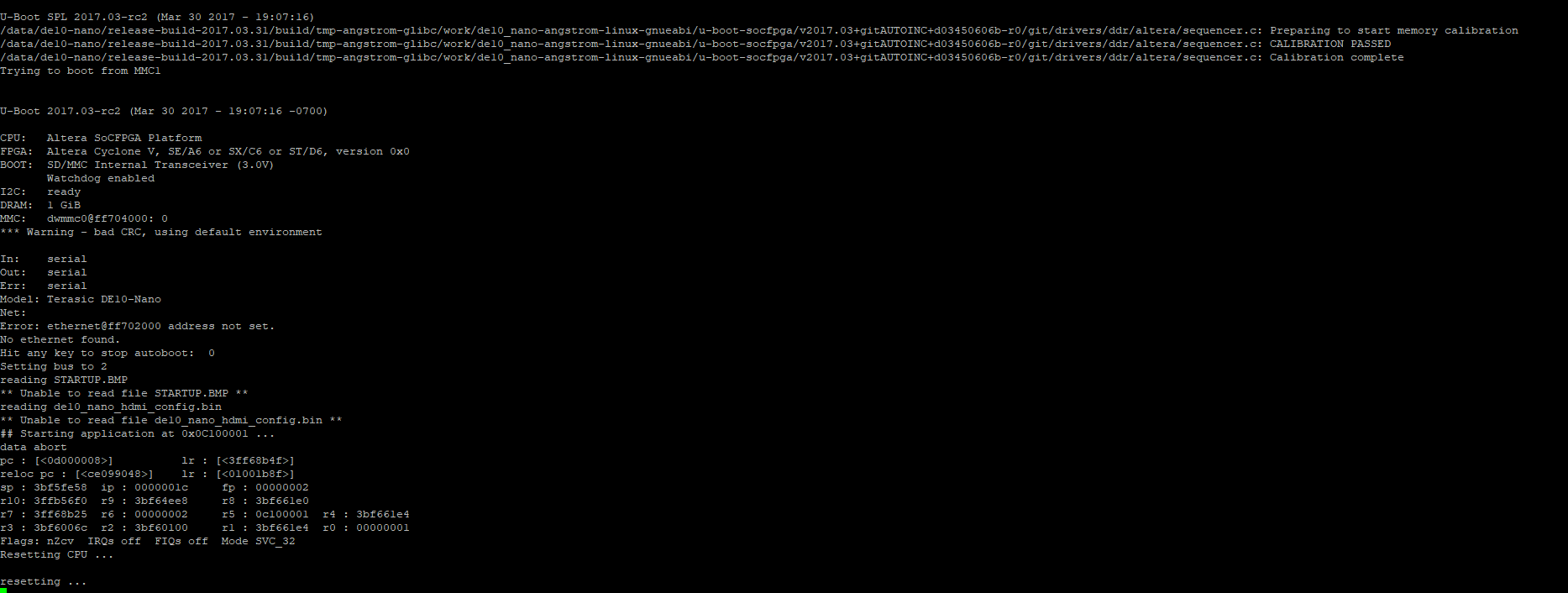 Issue in booting DE10-nano with customized image - Intel Community
