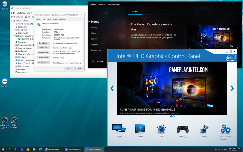 UHD 620 Control Panel - Intel Community
